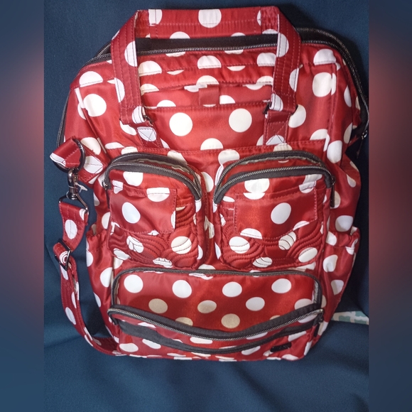 lug | Bags | Nwot Lug Via Convertible 2 Tote Crimson And White Large ...